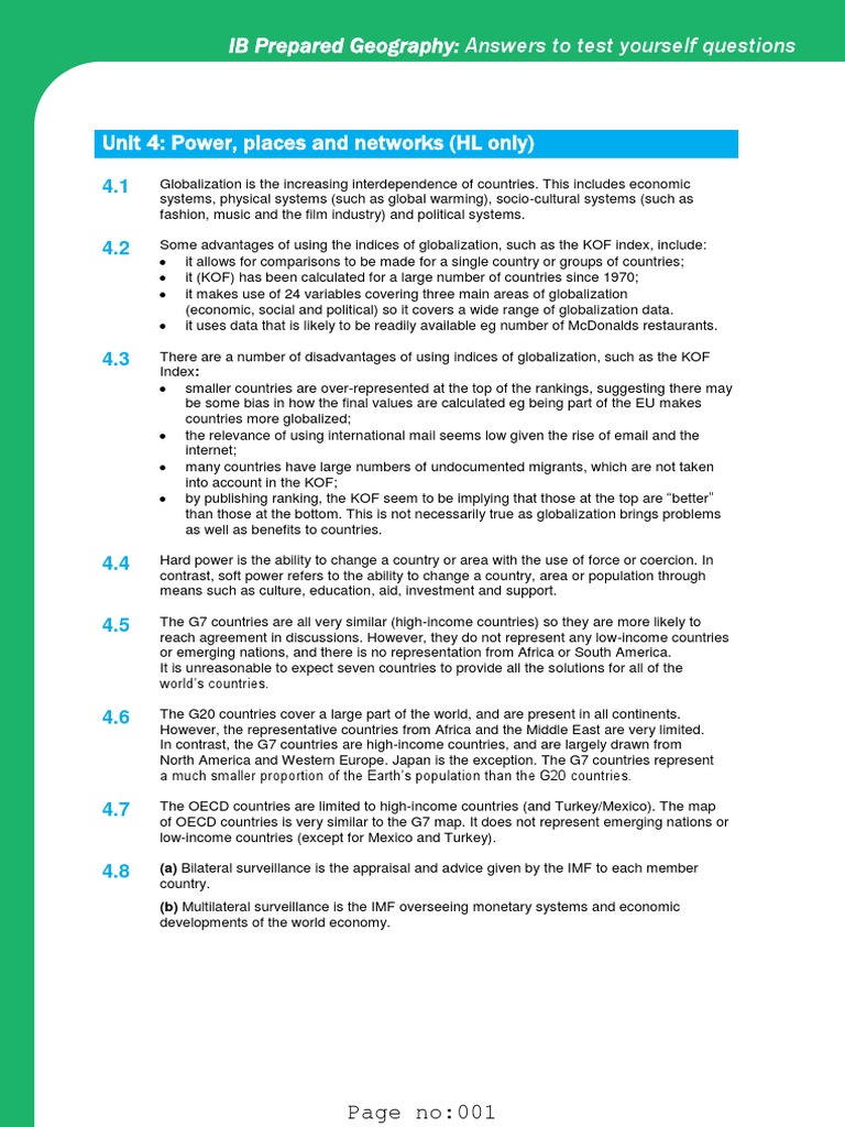 Globalization Insights for IB Geography | PDF