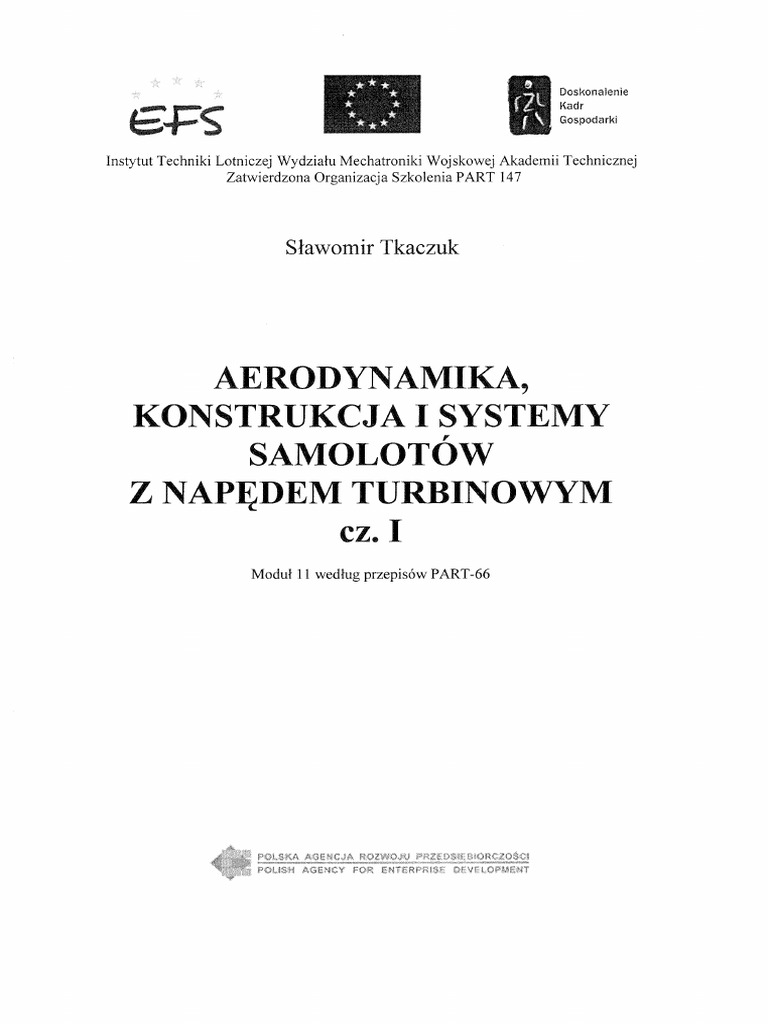 Aerodynamika, Konstrukcja I Systemy Samolotów Z Napędem Turbinowym Cz.i - S.Tkaczuk | PDF