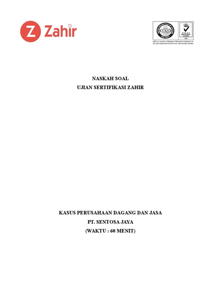 Materi Soal Ujikom Komputer Akuntasi Zahir | PDF