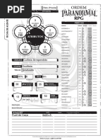 Ordem Paranormal - Ficha de Personagem Editável | PDF