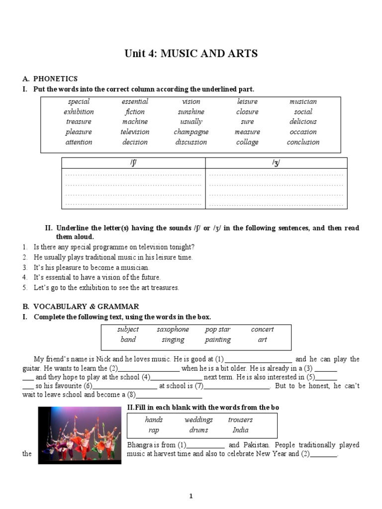 Unit 4 | PDF | Dances | Performing Arts