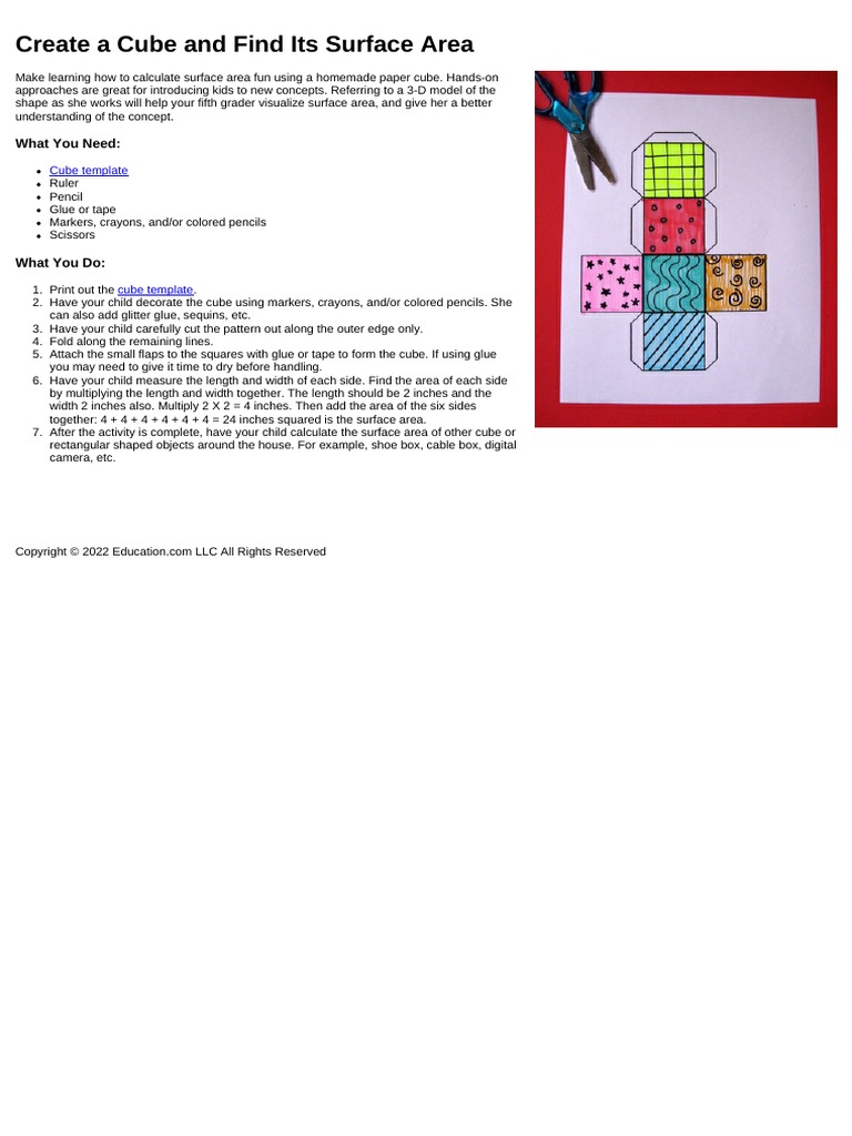 Making A Cube-Following Instruction | PDF