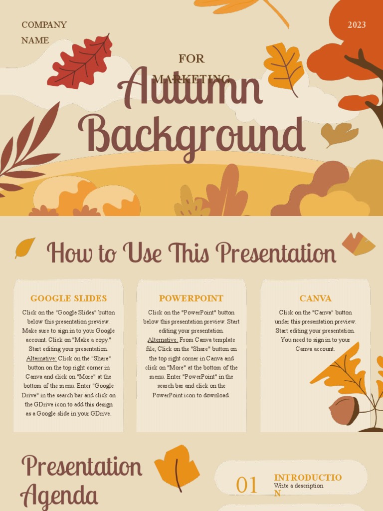 Autumn Marketing Presentation Guide | PDF | Microsoft Power Point ...