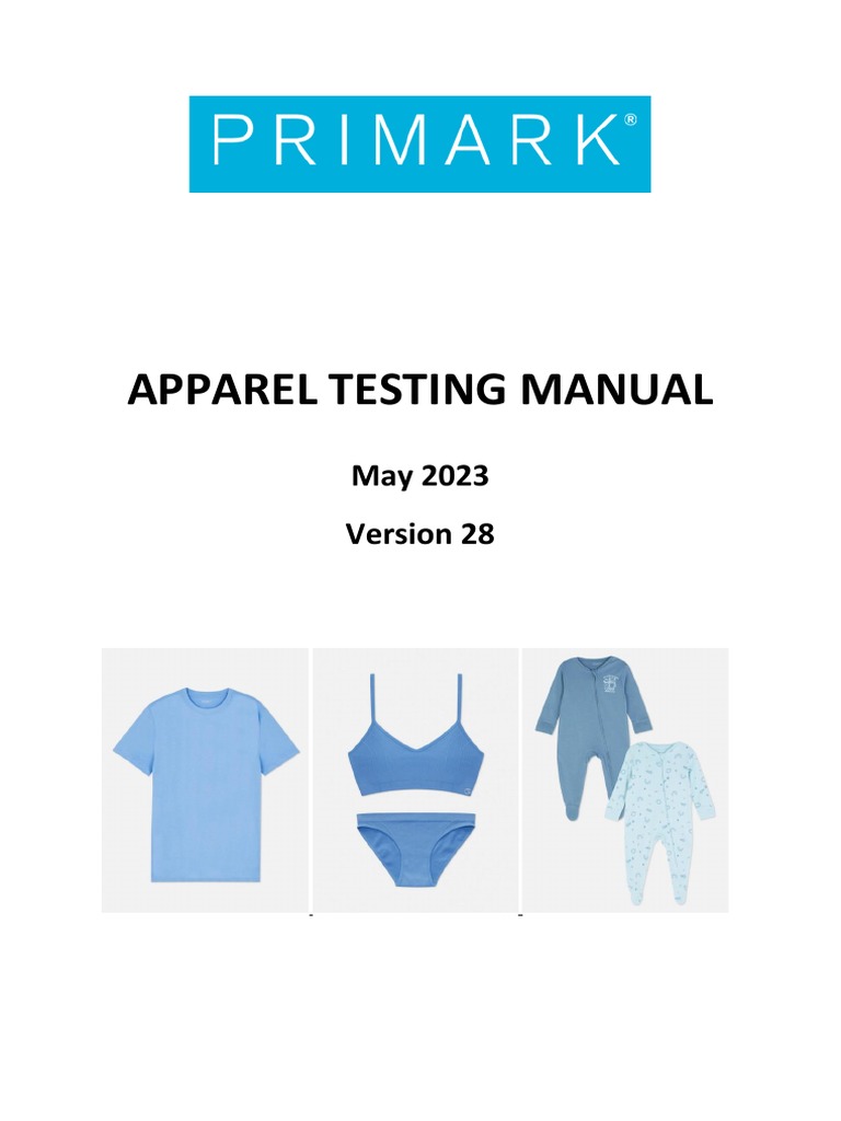 Primark Apparel Test Manual V28 May 2023 | PDF | Textiles | Rayon