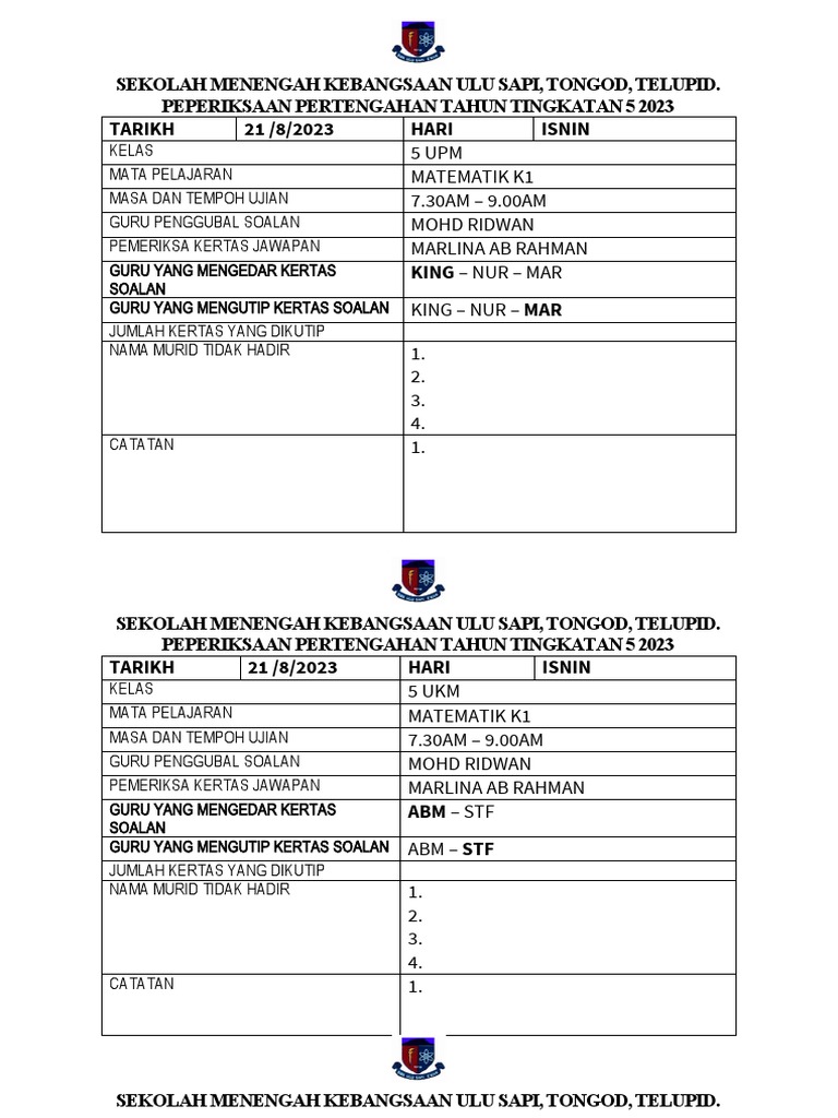 Label Kertas Soalan 2023 | PDF
