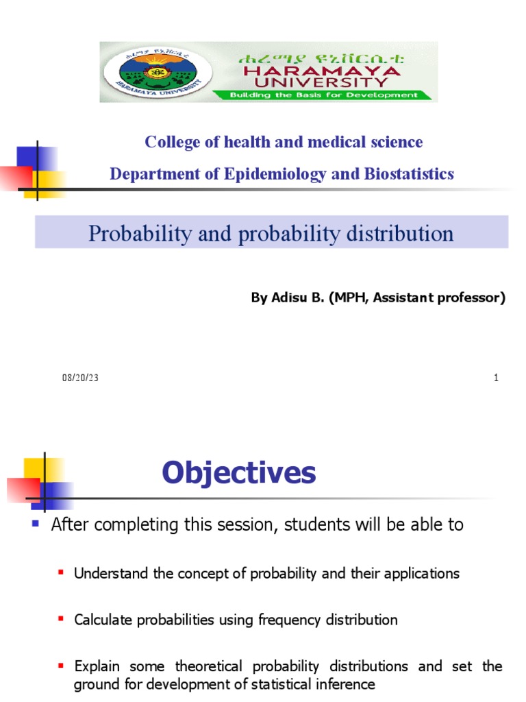 2 Biostat Probability | PDF | Probability Distribution | Probability