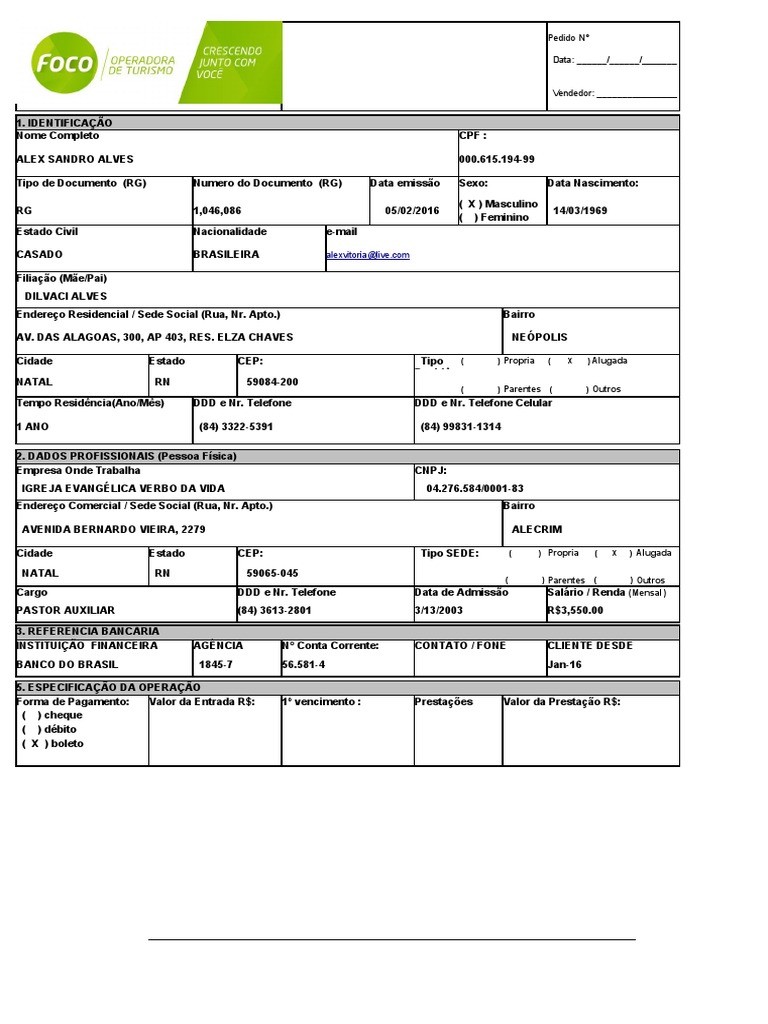 Ficha Parcelamento Boleto - Cheque - Debito 2 | PDF