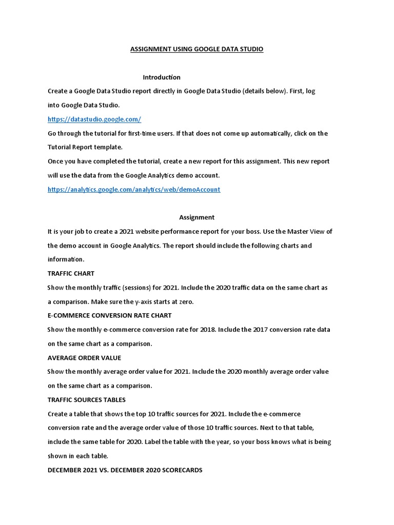 Google Studio Assignment | PDF | Business