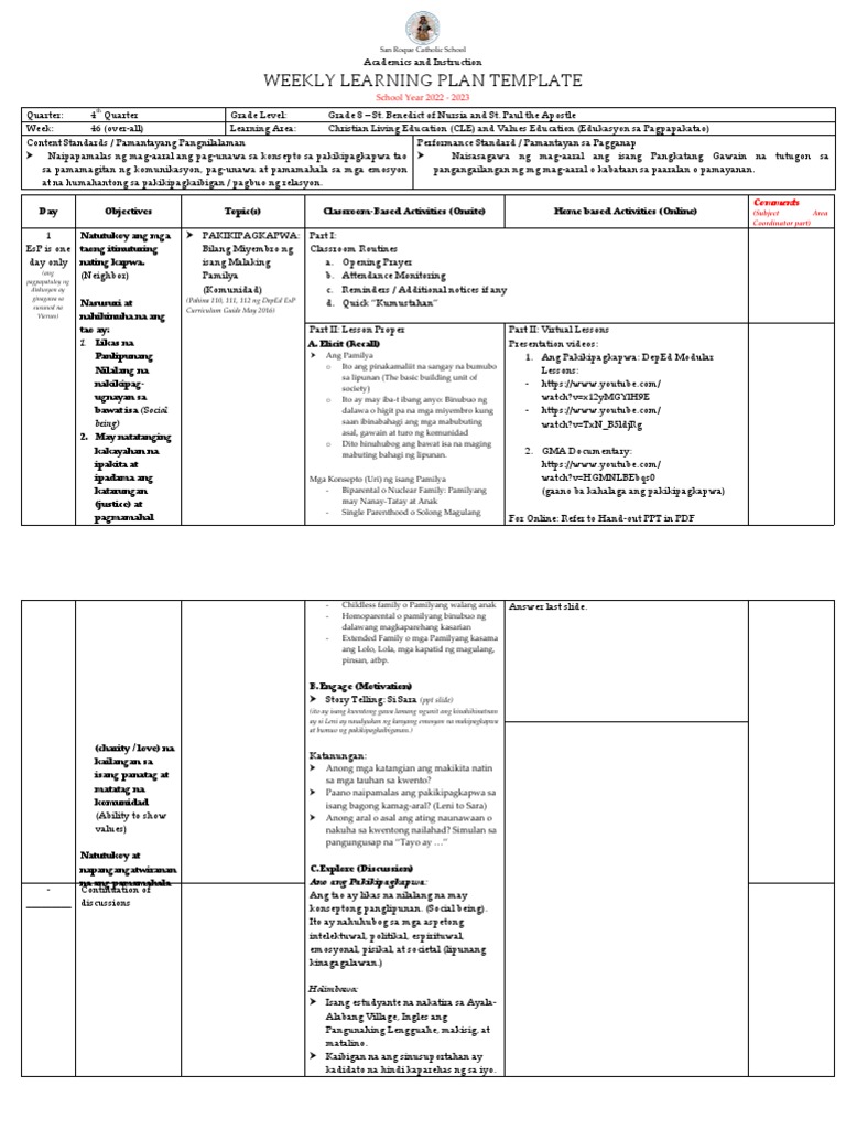 EsP Lesson Plan - May 12 2023 | PDF