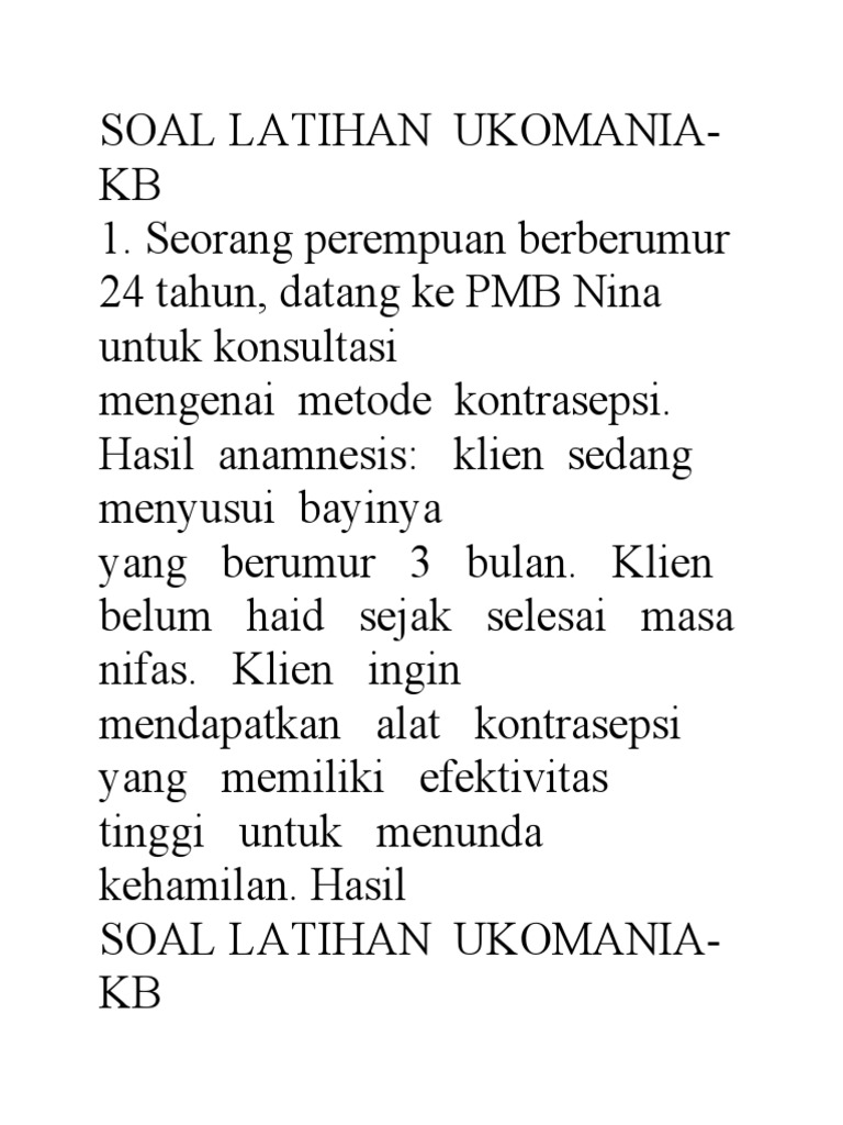 20 Soal KB | PDF