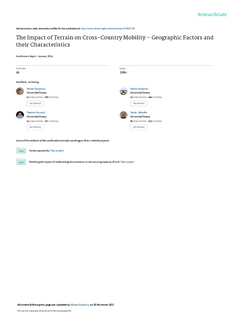Rybansky Et Al. - 2014 - The Impact of Terrain On Cross-Country ...