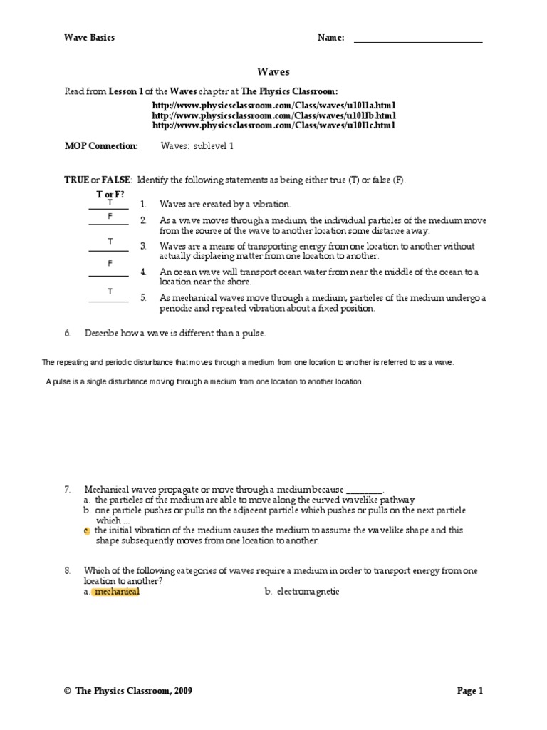Waves 1 | PDF | Waves | Physical Sciences
