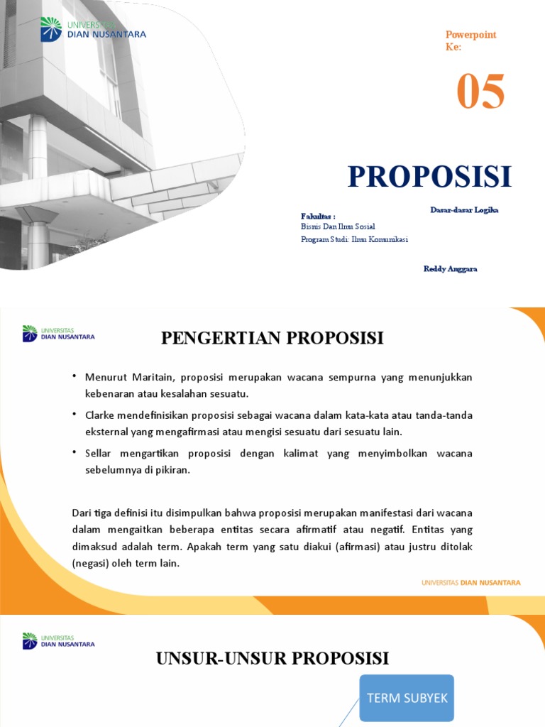 Proposisi: Powerpoint Ke | PDF