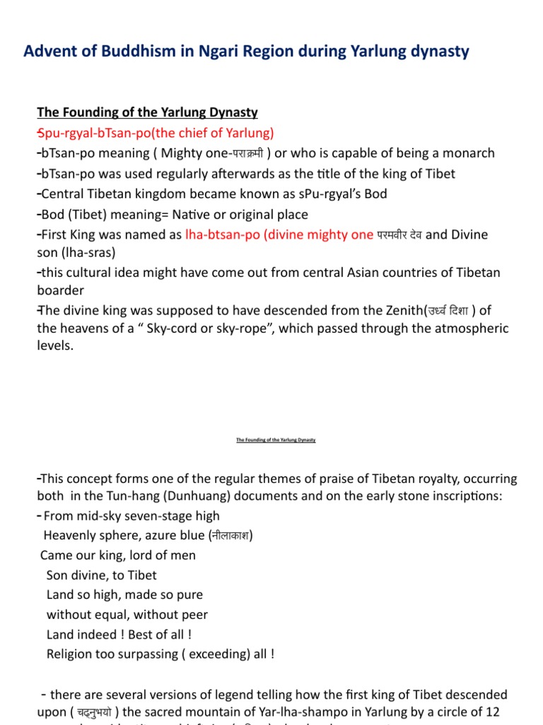 2 Advent of Buddhism in Ngari Region During Yarlung | PDF