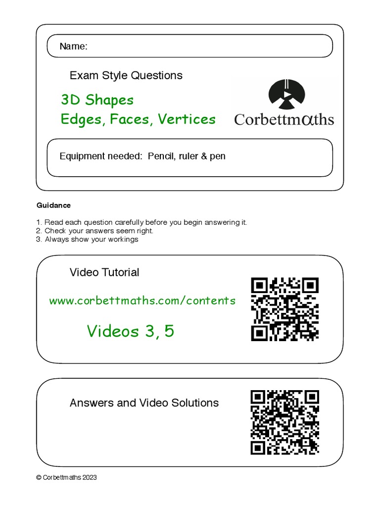 3D Shapes 1 | PDF | Vertex (Geometry) | Polygon