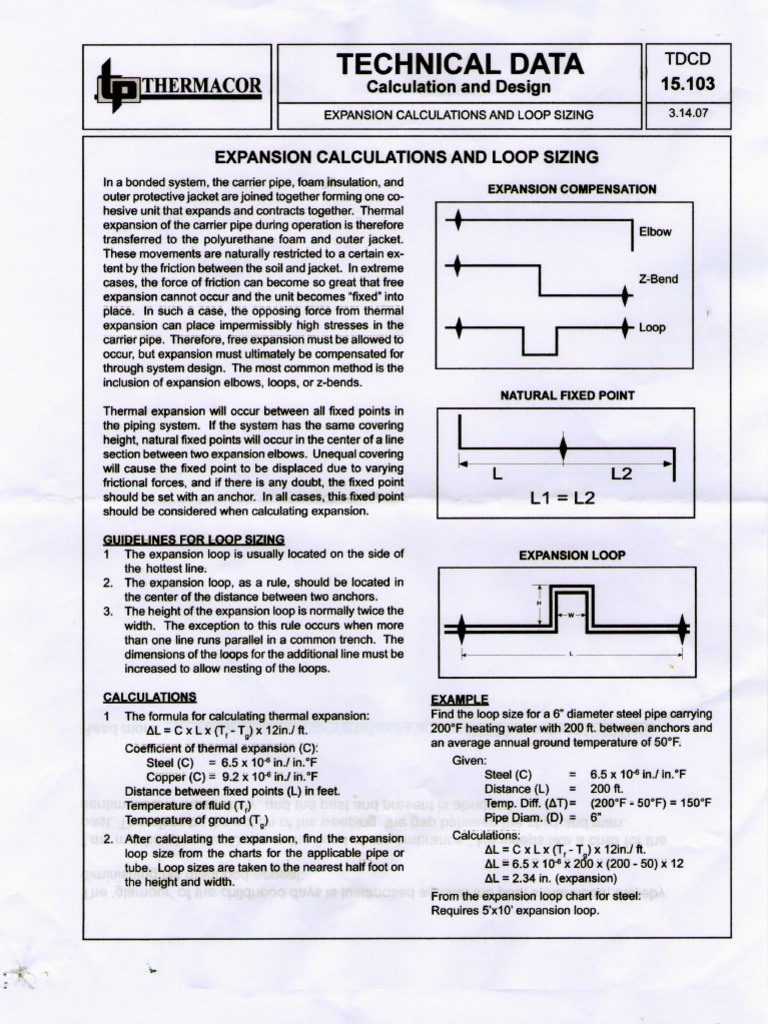 Expansion Calculation and Loop Sizing001 | PDF | Thermal Expansion ...