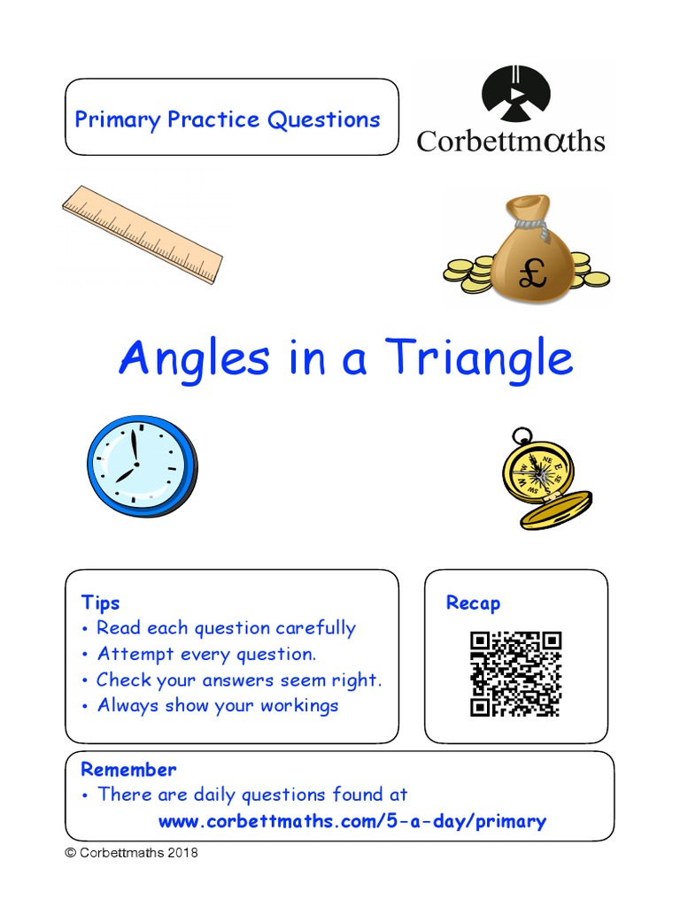 Angles in A Triangle PDF | PDF | Triangle | Euclidean Geometry