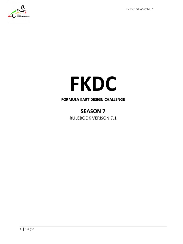 FKDC Season 7 - Rulebook | PDF