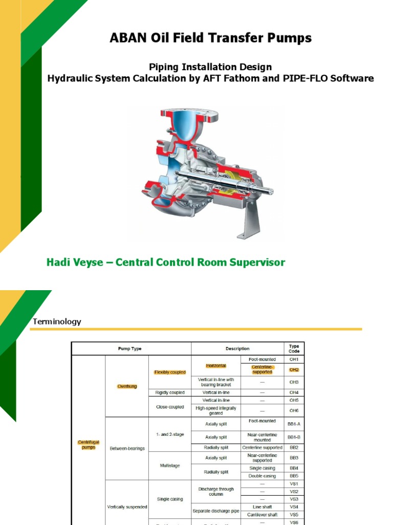 Centrifugal Pumps - Piping Installation Design & Hydraulic System Calculation by AFT Fathom and ...