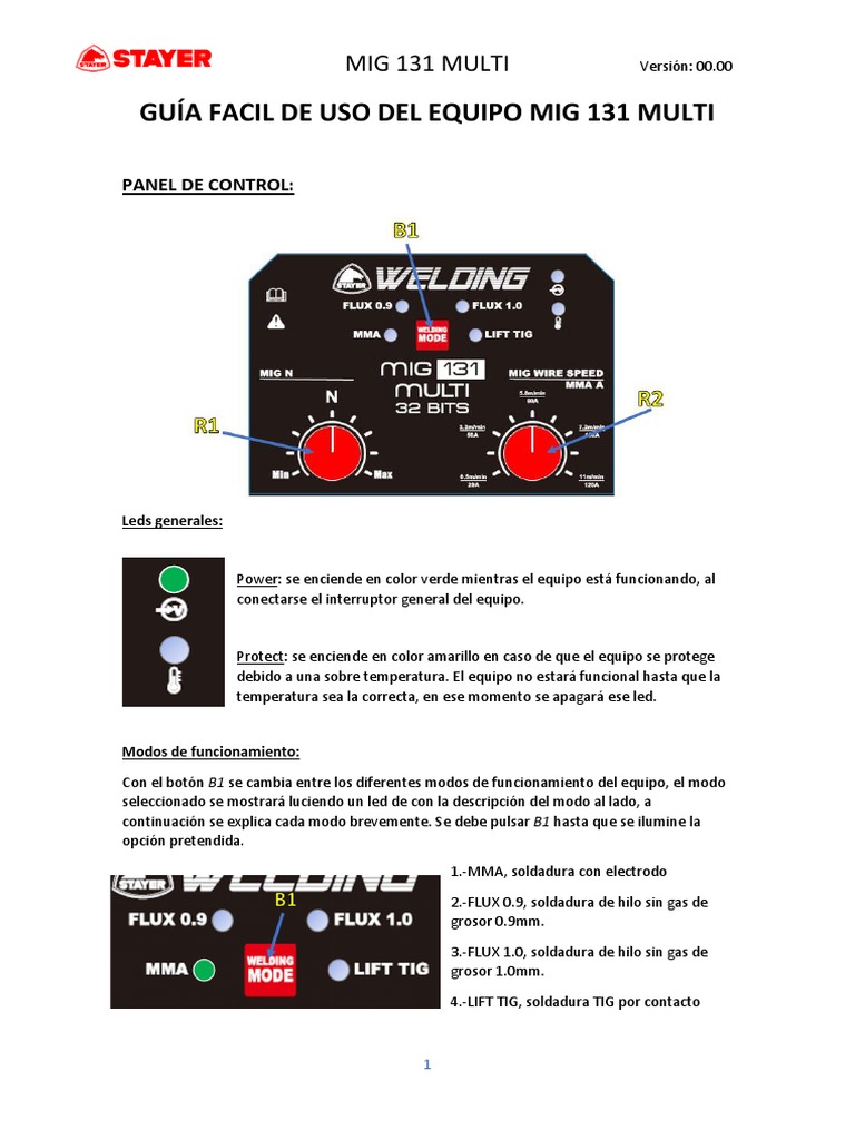 Operating Instructions Mig 131 Multi 3 | PDF