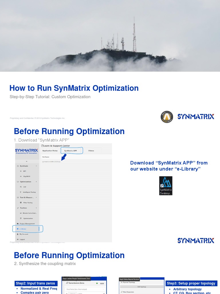 SynMatrix Custom Optimization Work Flow | PDF