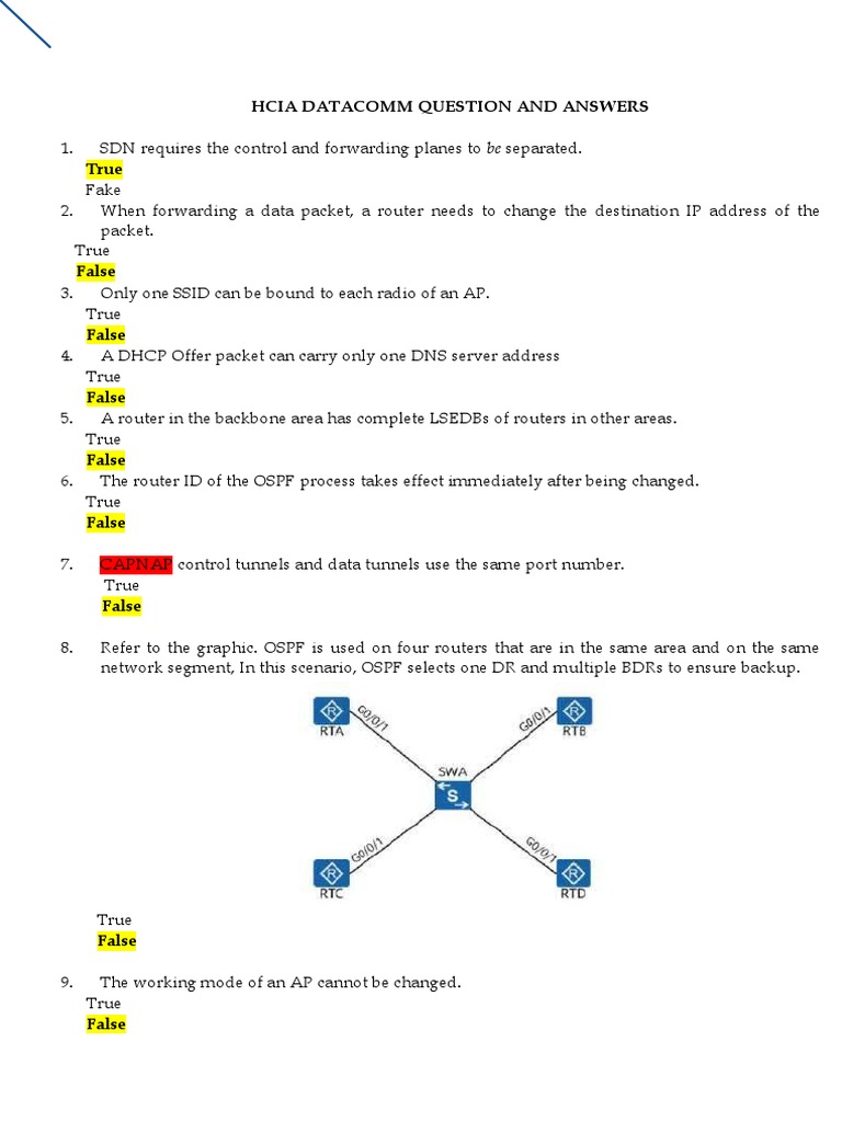 Practica Examen HCIA Datacom | PDF