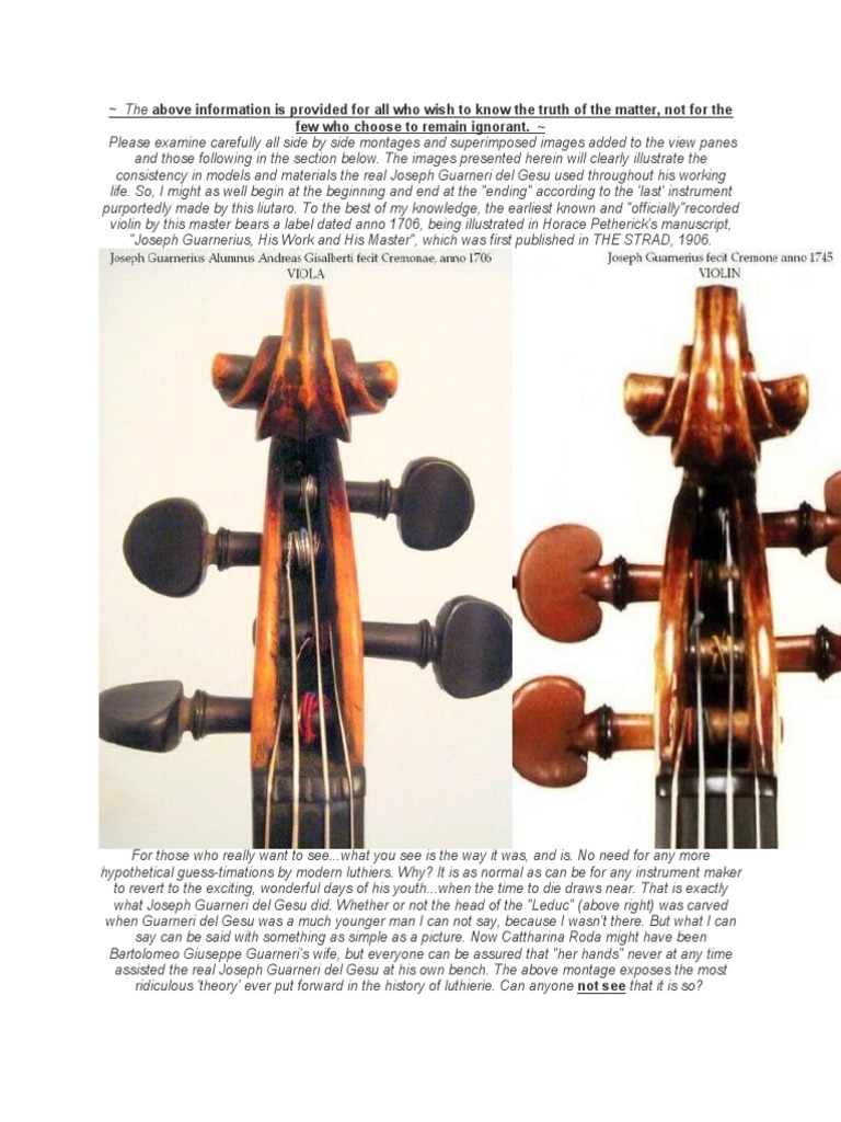Authenticating Guarneri del Gesù Violins | PDF | Home & Garden | Art