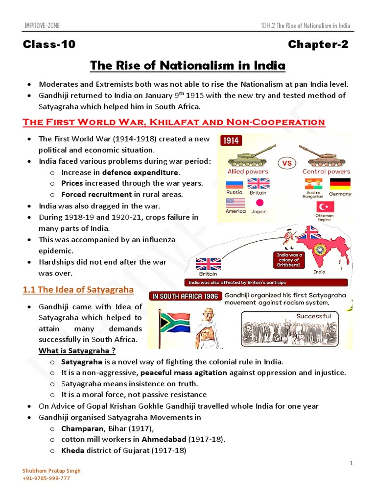10.H.2 The Rise of Nationalism in India | PDF