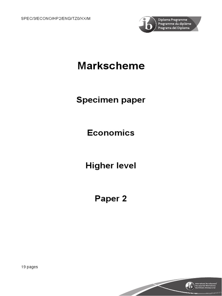 Economics Specimen 2022 Paper 2 MS | PDF