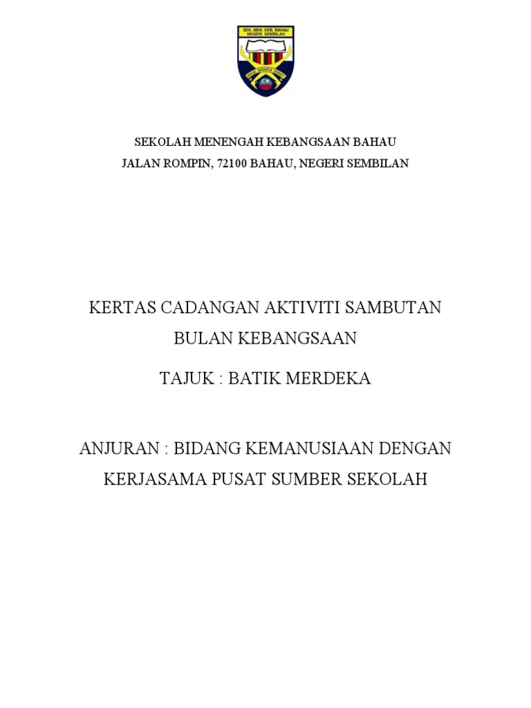 Kertas Kerja Batik Merdeka | PDF