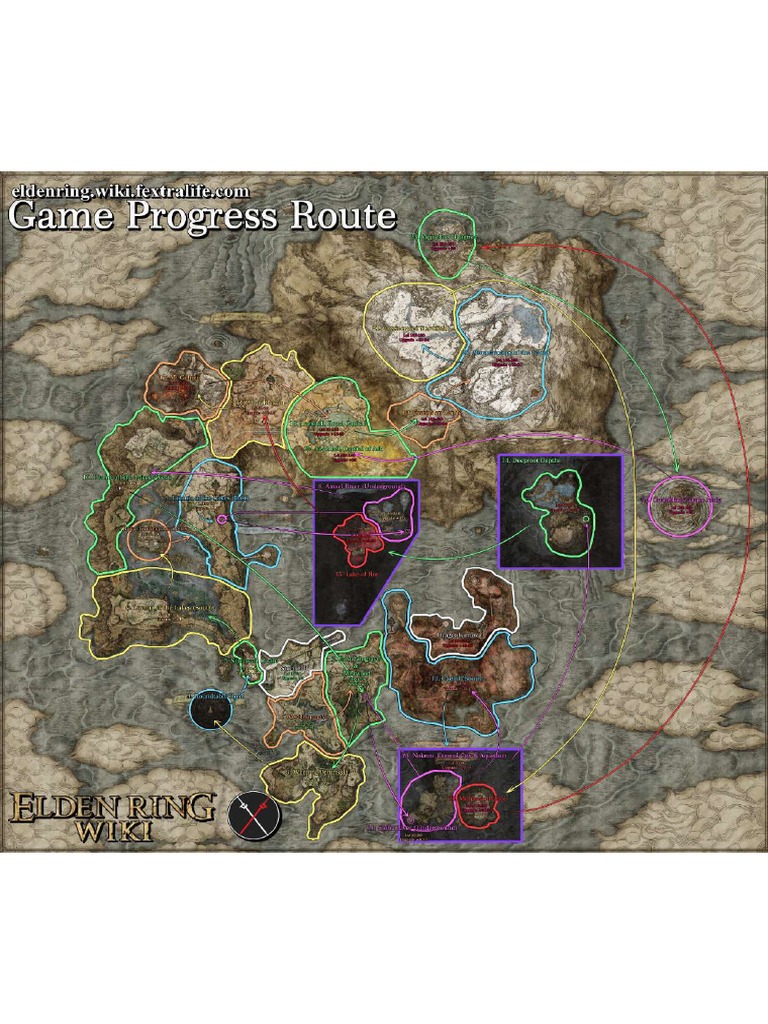 Game Progress Route Map Elden Ring Wiki Guide 1920px | PDF