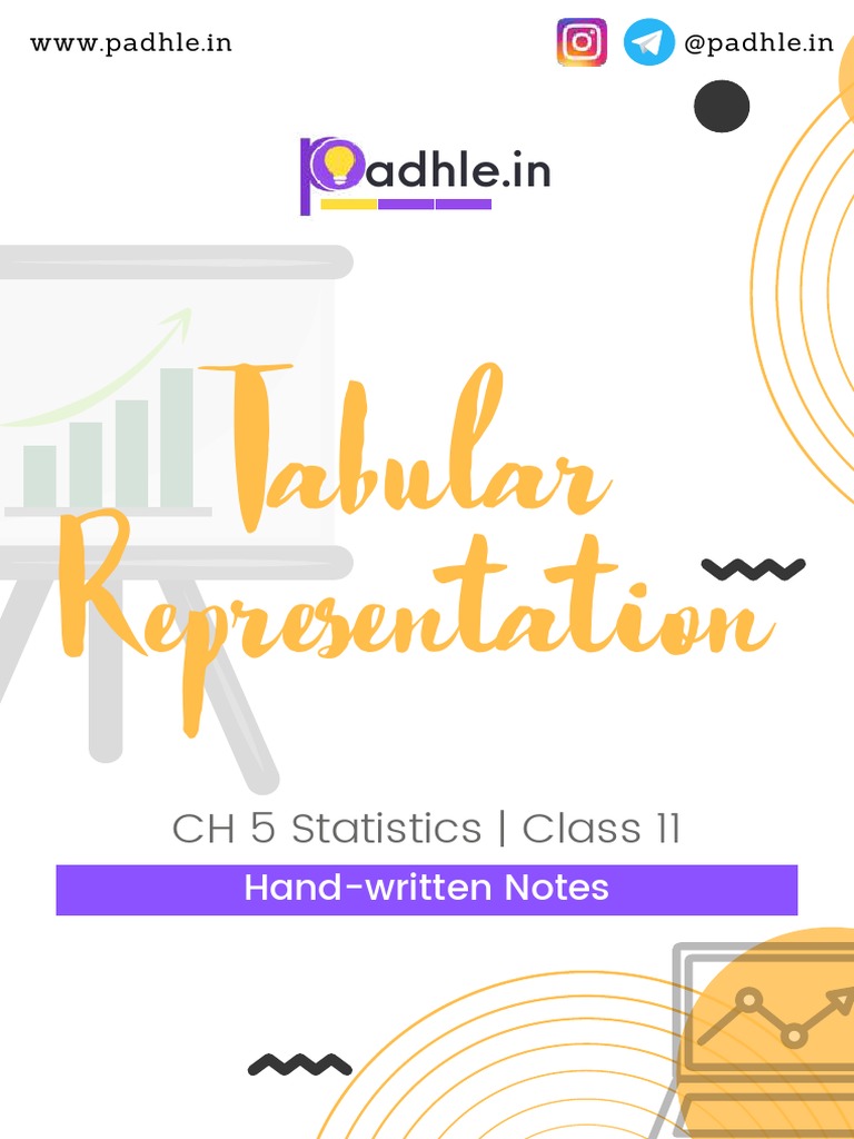 Padhle 11th - 5 - Tabular Representation - Statistics - Economics | PDF