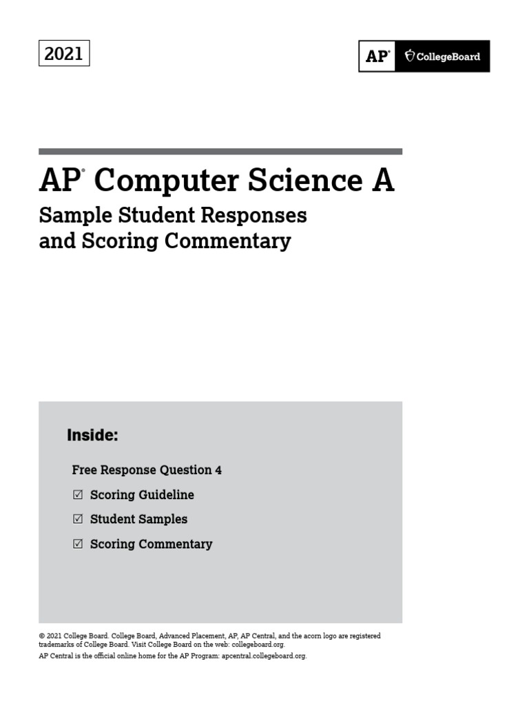 Ap21 Apc Computer Science A q4 | PDF