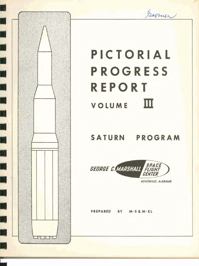 Pictorial Progress Report of The Saturn Launch Vehicle Develpment Vol ...