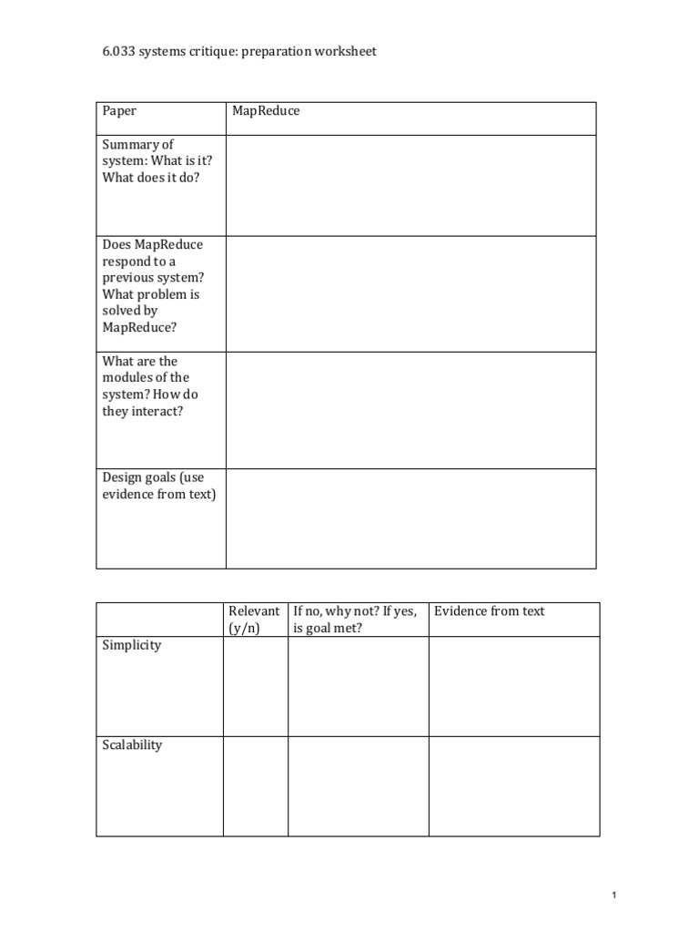 MIT6 033S18 Crit2Worksheet | PDF