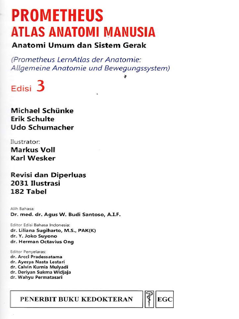 Prometheus Atlas Anatomi Manusia Anatomi Umum Dan Sistem Gerak Ed.3 ...