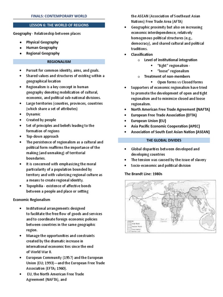 FINALS Contemporary World Reviewer | PDF | Sustainability | Economies