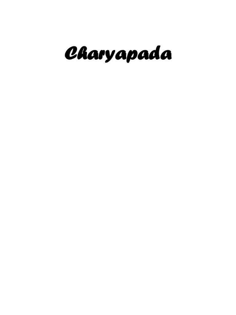 Charyapada by Tanvir Ratul | PDF