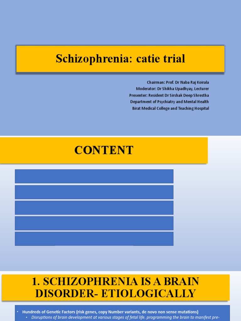 Catie Trial | PDF | Antipsychotic | Atypical Antipsychotic