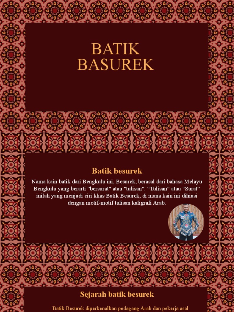 Sejarah dan Motif Batik Besurek Bengkulu | PDF