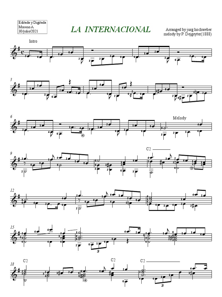 LA INTERNACIONAL- Partitura completa | PDF