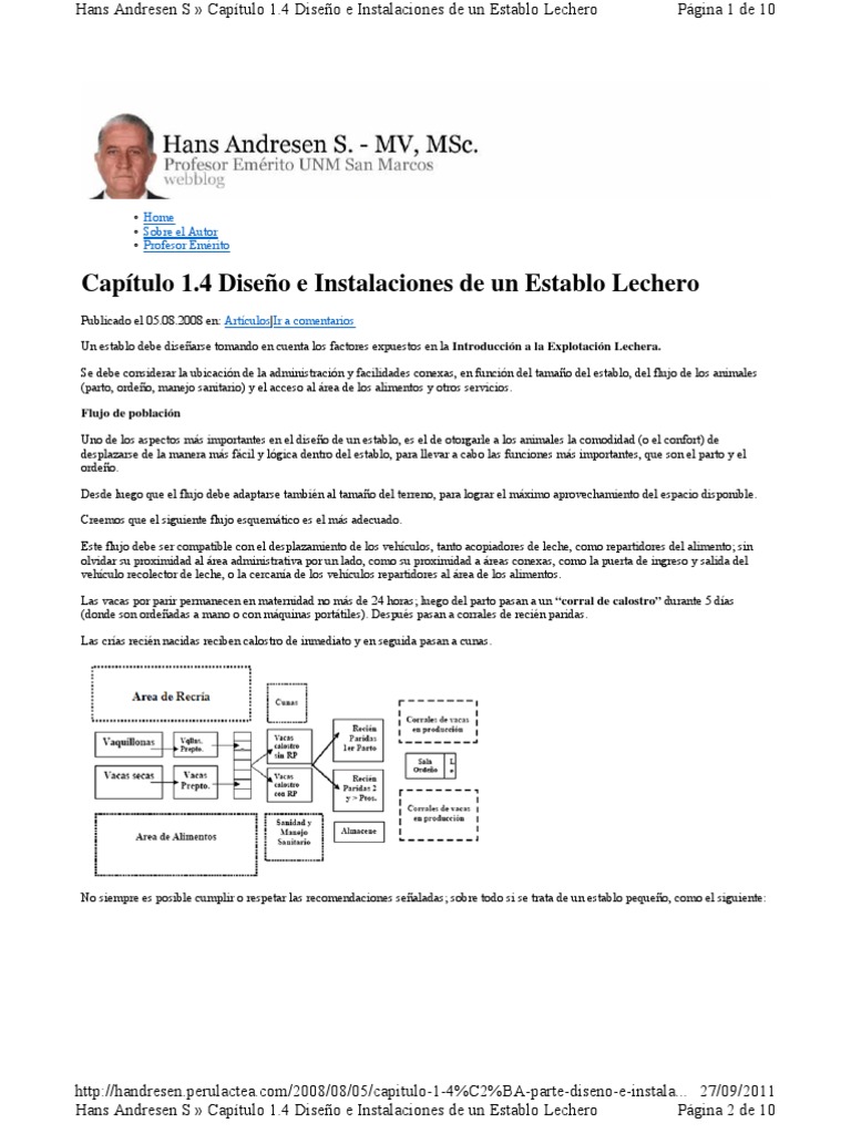 Diseño Establo Lechero | PDF | Vacas | Leche