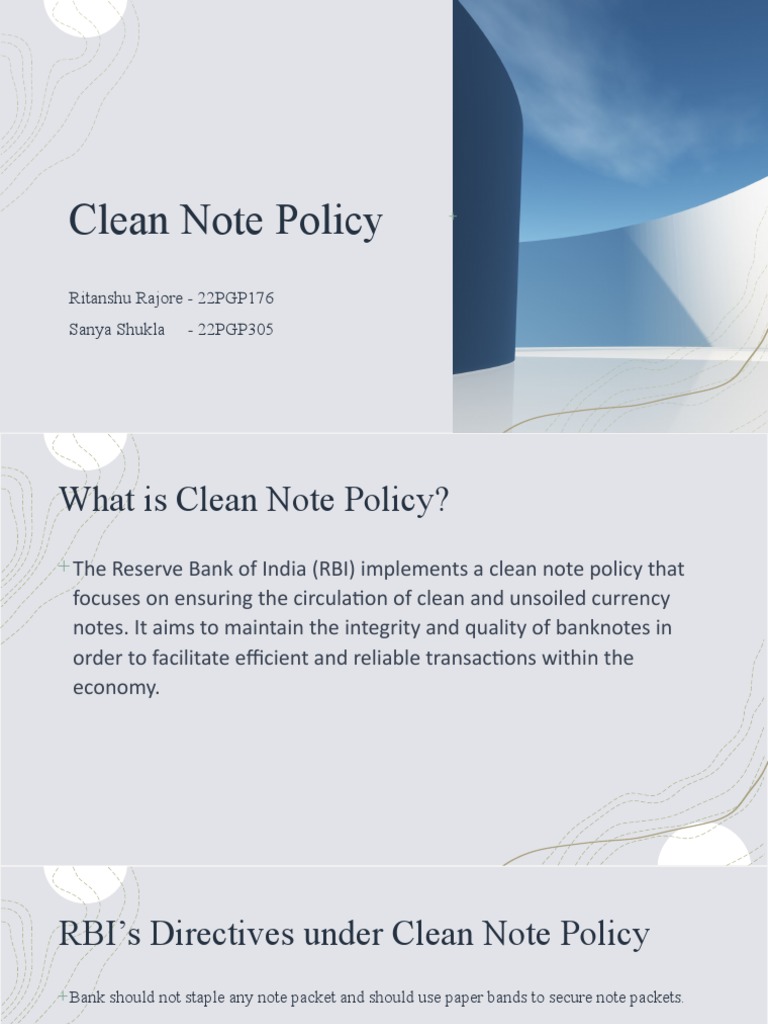 Clean Note Policy | PDF | Business | Computers