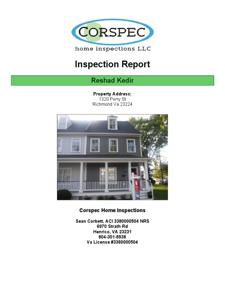 Richmond VA Home Inspection Report | PDF