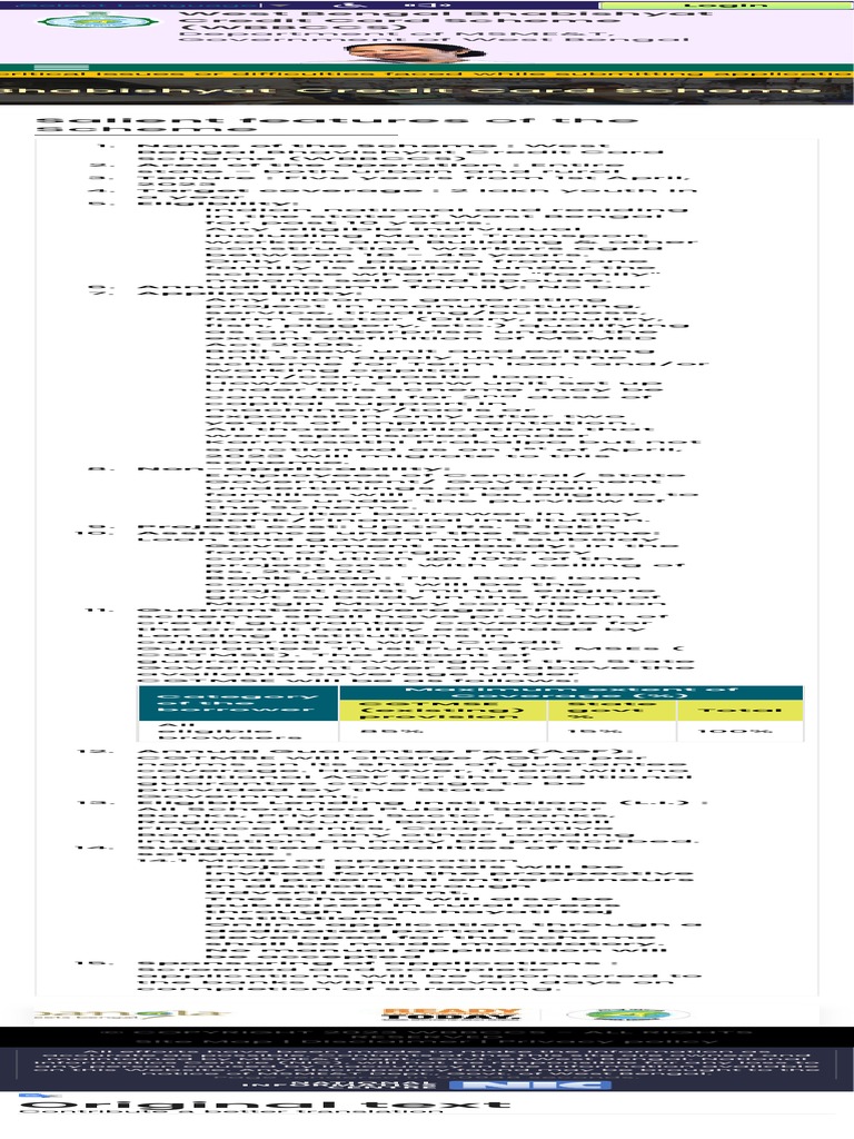 Bhabishyat Credit Card Scheme, West Bengal | PDF | Banks | Loans