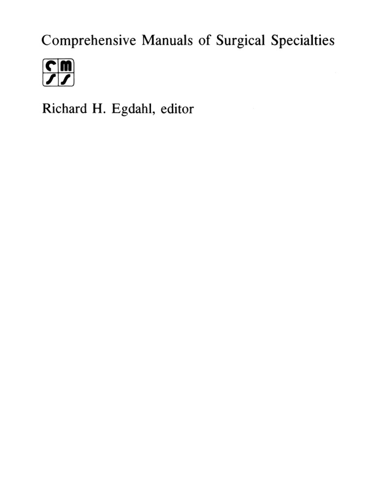 Comprehensive Manuals of Surgical Specialties Jack C Fisher Auth | PDF | Surgery | Plastic Surgery