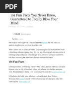 50 Interesting Facts | PDF