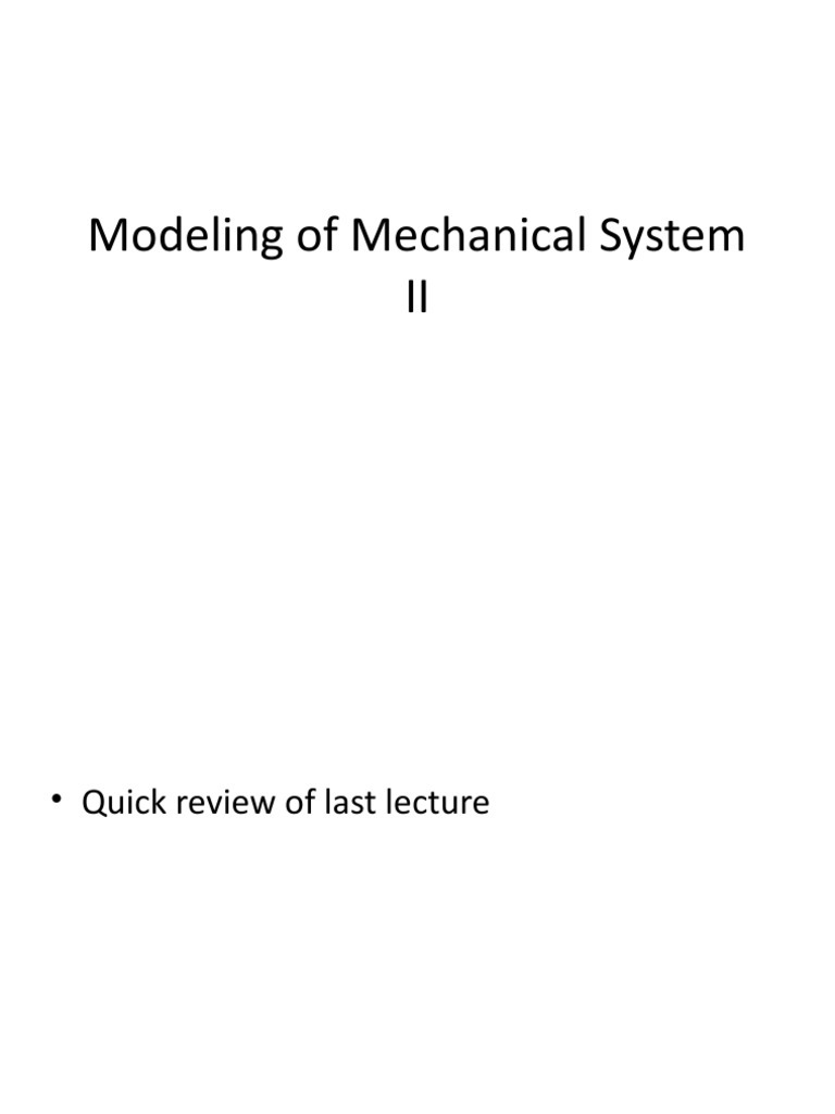 Modelling of Mechanical System III | PDF | Applied Mathematics | Calculus