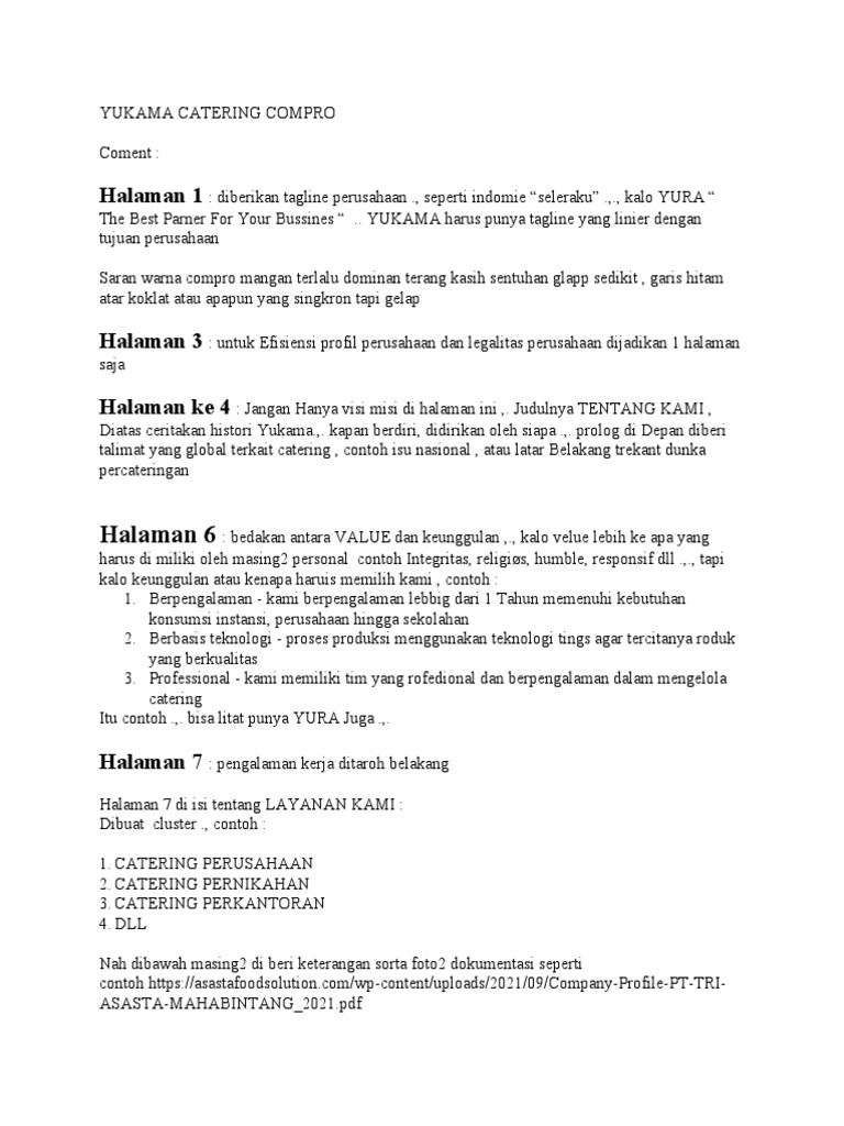 Contoh Compro Yang Oke | PDF | Karier & Perkembangan