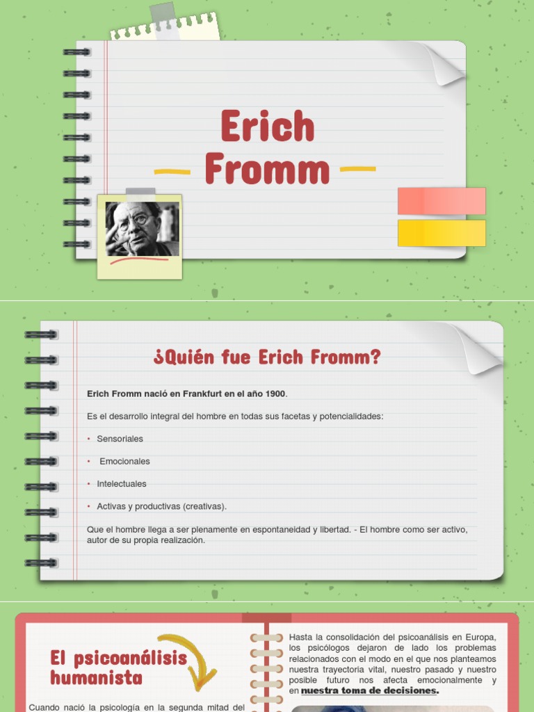 Erich Fromm y el psicoanálisis humanista | PDF | Psicoanálisis | Amor